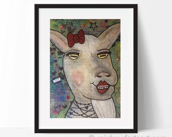 Goat art | Etsy
