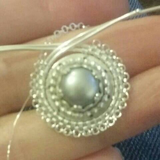 Sunflower silver wire wrapped jewelry by MadeBySunflower on Etsy