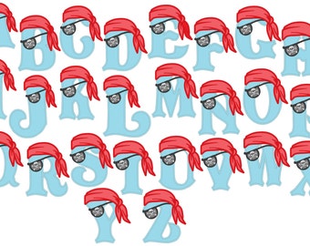 Pirate alphabet | Etsy