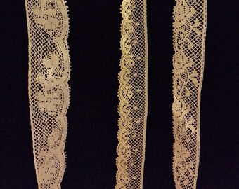 6 yds of French antique lace insertion by ateliercheri on Etsy