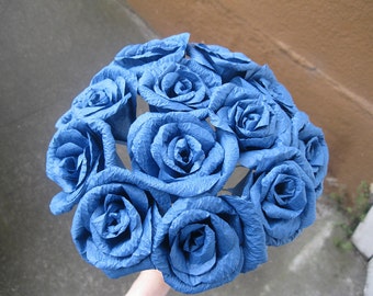 LARGE Bright Red Giant Origami Paper Rose Flower by WorldofOrigami