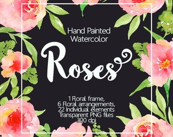 Hand Painted Flower Clip Art Watercolor Flower by ArtDownload