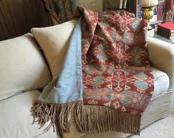 Moroccan Throw Blanket Luxurious Mediterranean by AlexsAttic