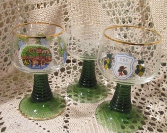 Unique german wine glasses related items | Etsy
