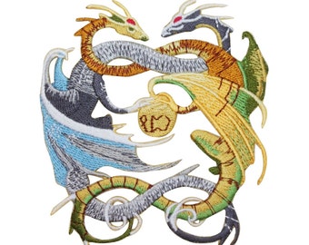 Intertwined dragons | Etsy