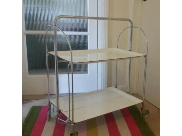 Deco / Mid Century / Vintage / Retro Cocktail or Tea Trolley / White ...