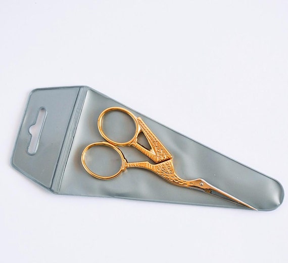 Golden swan scissors vintage style