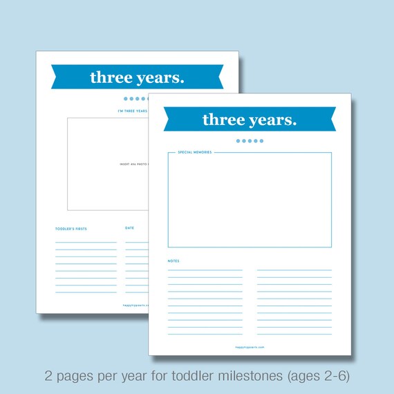 Add-on Pages: 2-6 Years Milestones & Birthdays Digital Baby