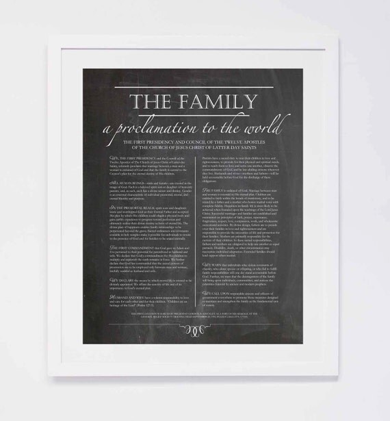 The Family A Proclamation to the World Chalkboard Digital