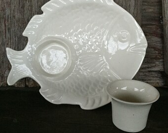 Pottery fish plate | Etsy