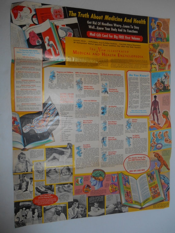 1960s Medical Encyclopedia 2-Sided by TreasureTimeCapsule on Etsy
