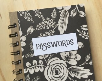 Unique password book related items | Etsy