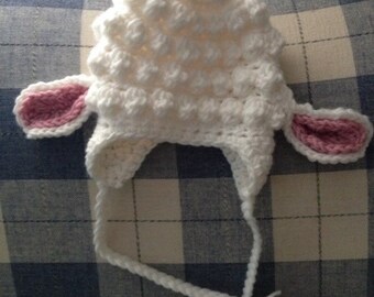 Crochet lamb hat | Etsy