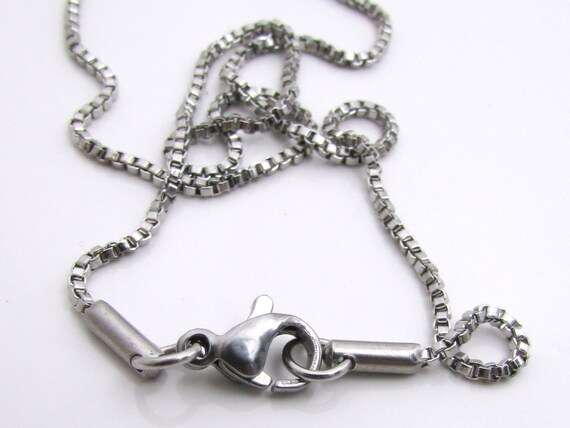 Stainless Steel Box Chain Necklace with by SuppliesOnTheSide
