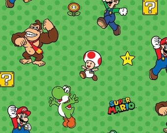 Nintendo fabric | Etsy