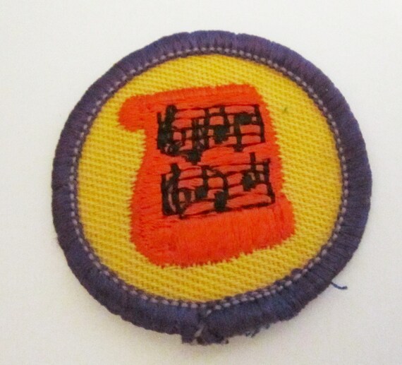 Junior Girl Scout Badge Musician circa 1980