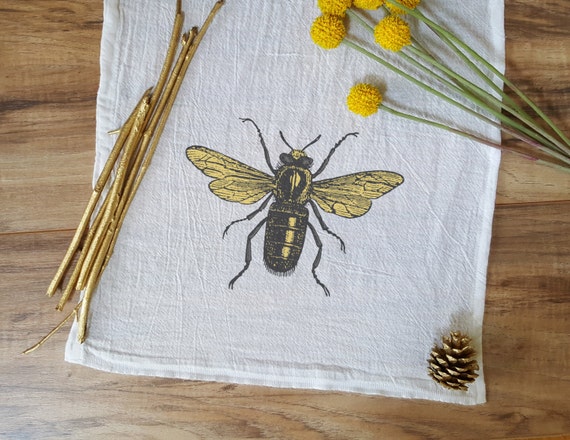 Honey Bee Tea Towel By Dapperduckshop On Etsy