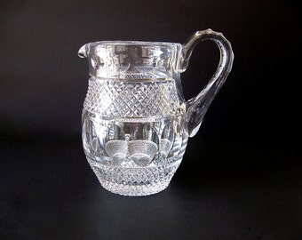 Diamond cut pitcher | Etsy