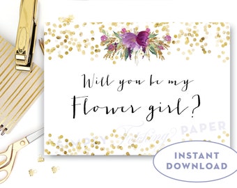 Asking flowergirl | Etsy