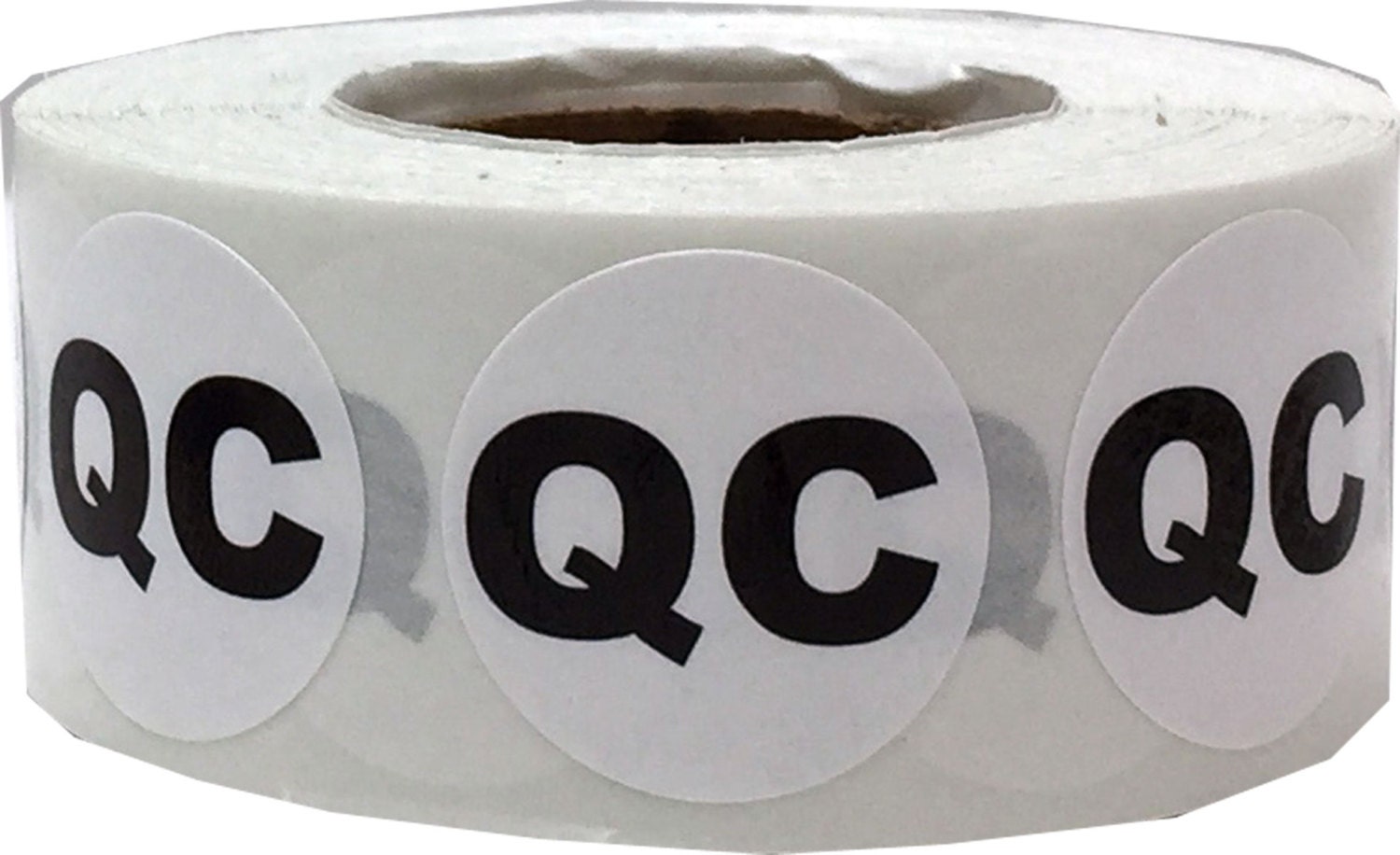 QC Quality Control Stickers 500 Adhesive Labels 0.75