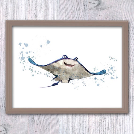 Finding Dory Mr. Ray print Disney Pixar art decor Finding Dory