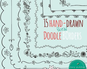 Unique hand drawn border related items | Etsy