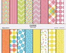 Popular items for pink digital paper on Etsy