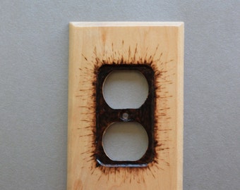 Wood outlet cover | Etsy