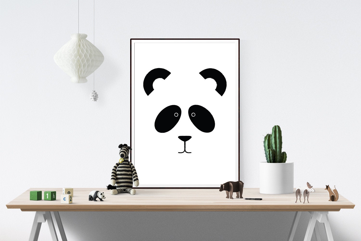 Panda Print Prints Panda Nursery Print Nursery Baby