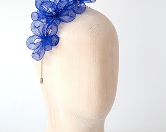 Royal blue headpiece | Etsy