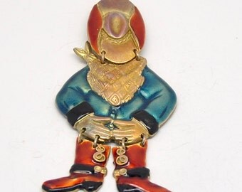 Cowboy brooch | Etsy