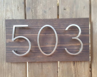 Wooden house numbers | Etsy