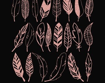 Feathers clip art | Etsy