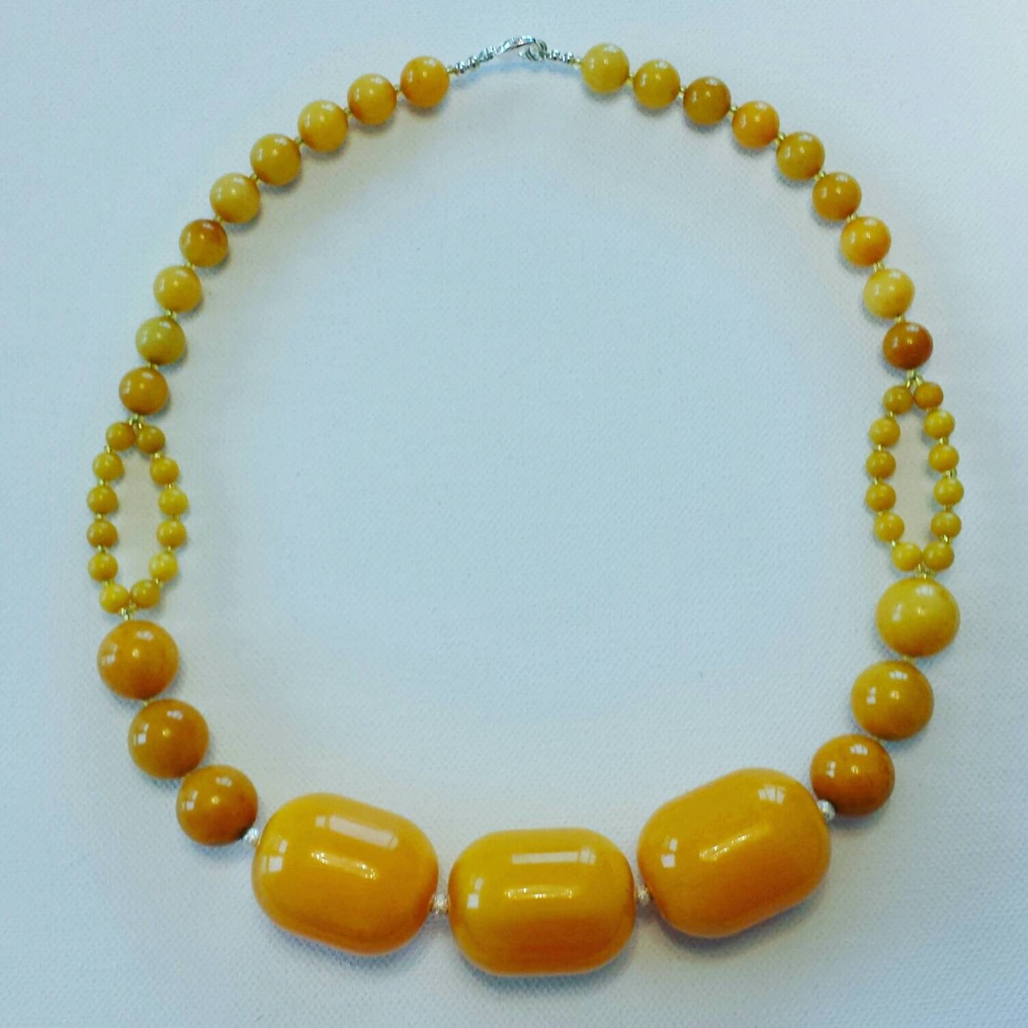 End of January Sale Yellow Jade Necklace, Yellow Necklace, Statement ...