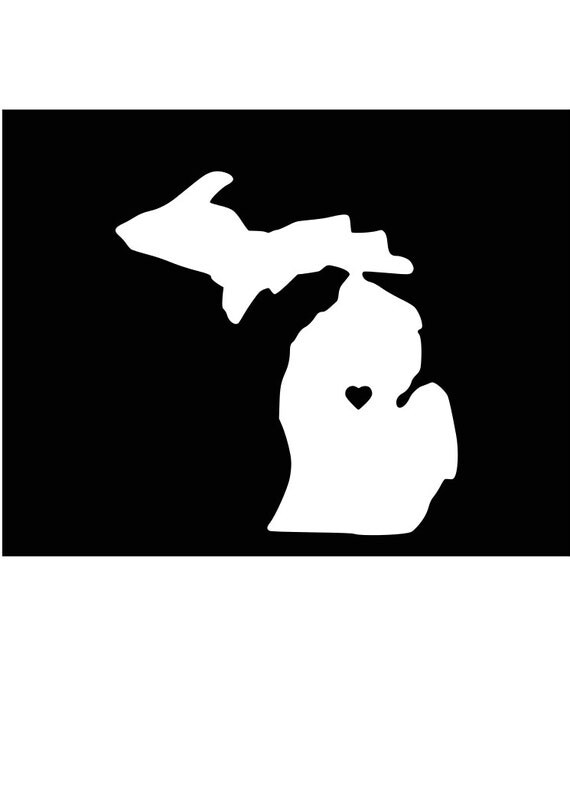 Michigan state car decal Michigan MI window by JAMLEEWicks