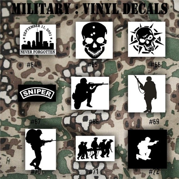 MILITARY vinyl decals 64-72 Army Air Force by CreativeStudio805