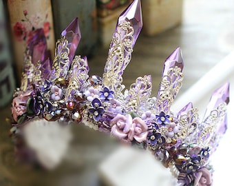Violet crown | Etsy