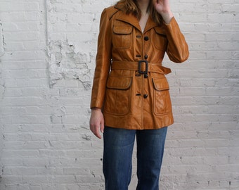 70s leather jacket | Etsy