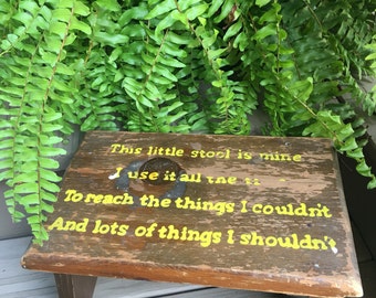 Vintage childs stool | Etsy