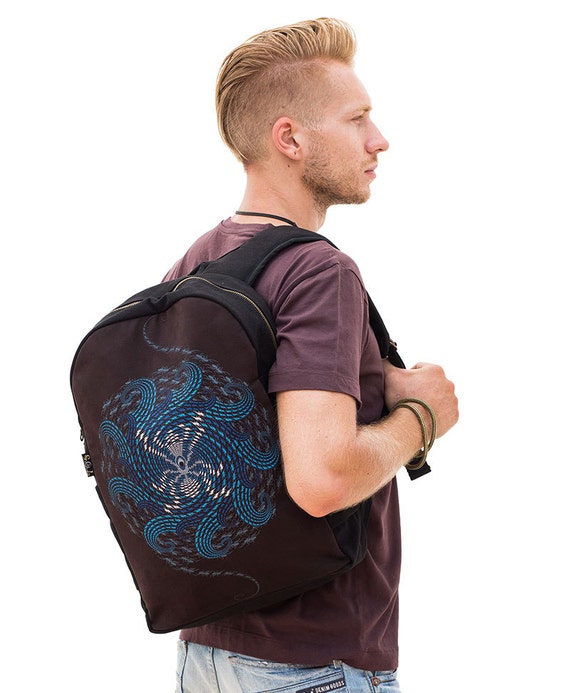 Psychedelic Festival BackPack Uv Glow Burning Man Psy by IIISOLIII