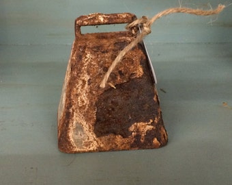 Items similar to Antique Rusty Farm & Hearth Tool Lot Cow Bell Curry ...