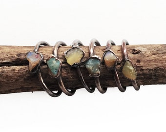 Raw opal ring | Etsy