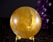 Items similar to Honey Calcite Scrying Ball (with stand)- Healing ...