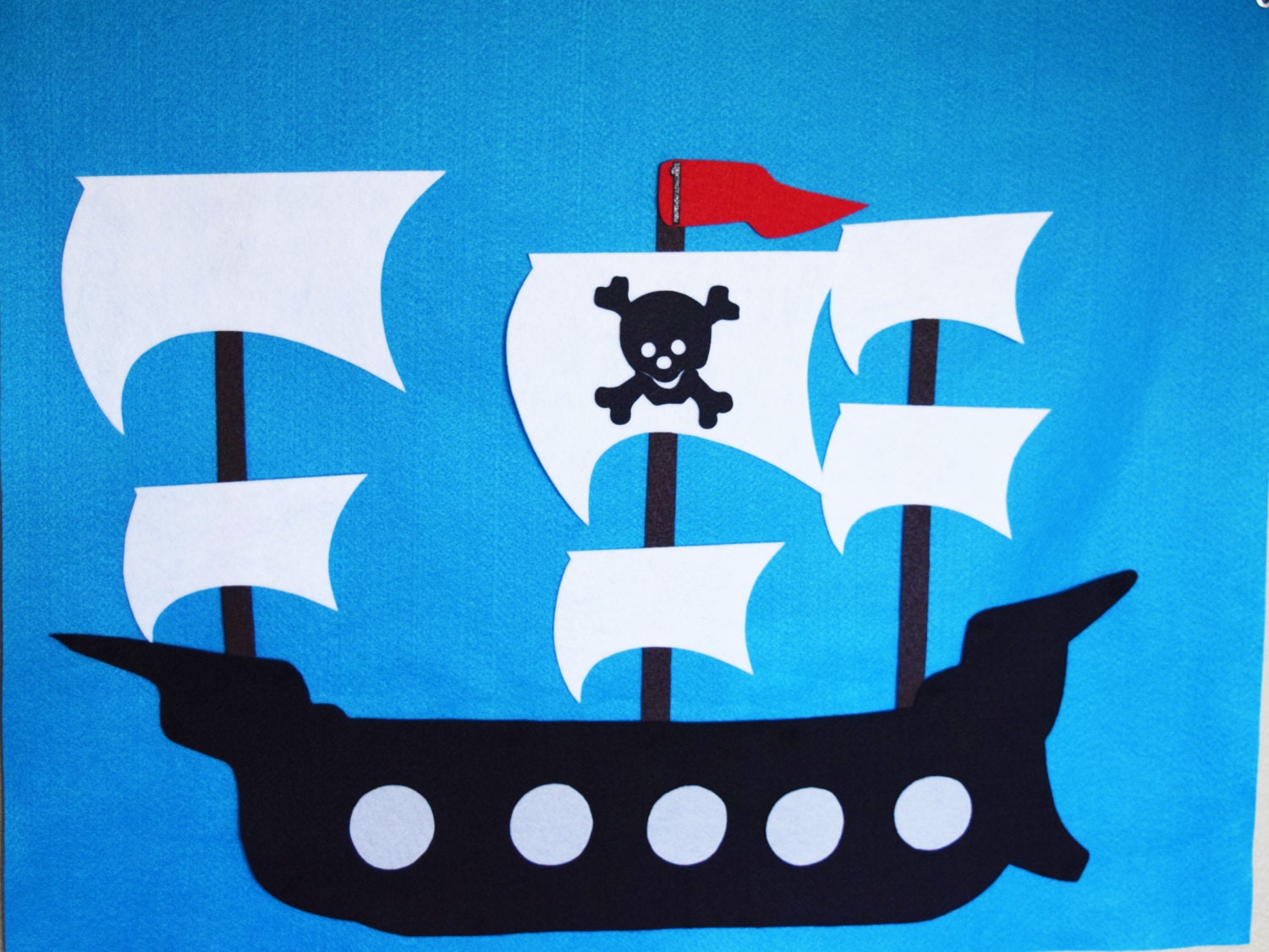 Pirate Party Game Pin The Flag On The Pirate Ship Reusable