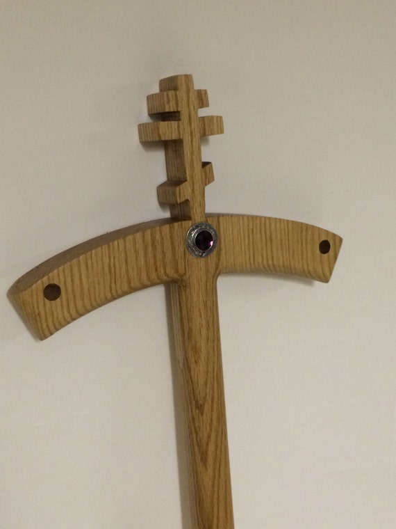 Orthodox Bishop's magenta style staff Crosier with by ANNZTIQUES