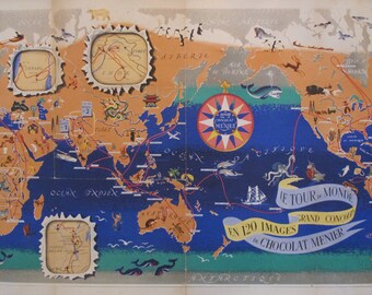 1950s world map – Etsy UK