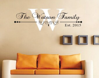 Last name decal | Etsy