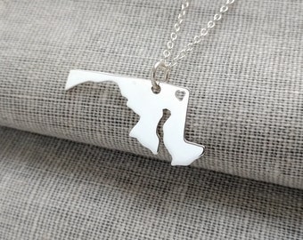 Kentucky State Necklace SilverKY State Charm by InitialNecklaces