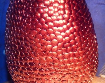 Items similar to Black and red scaled dragon egg with chainmail stand ...