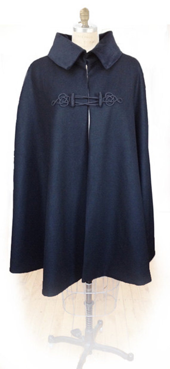 WWII Nurse Cape made in Black or Navy Wool Custom Made by